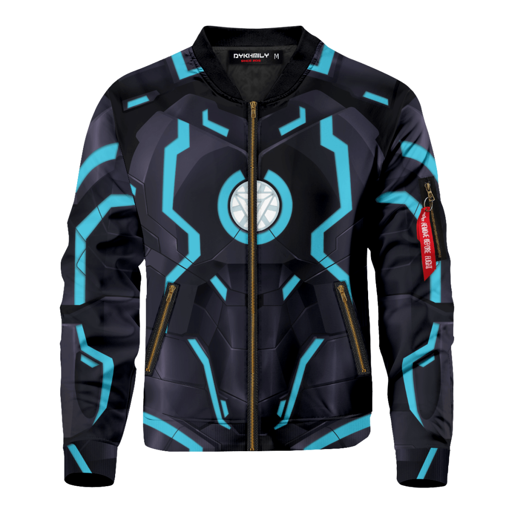 Anime Neon Tech Iron Man Bomber Jacket | Anime Jacket