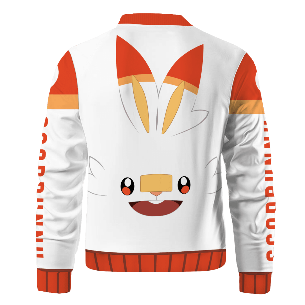 Pokemon Jackets - Anime Starter Scorbunny Bomber Jacket | Anime Jacket